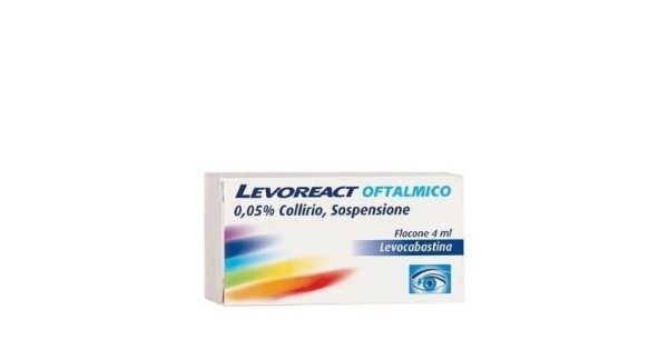 Levoreact Oftalmico 0,5 mg Levocabastina Collirio 4 ml ...