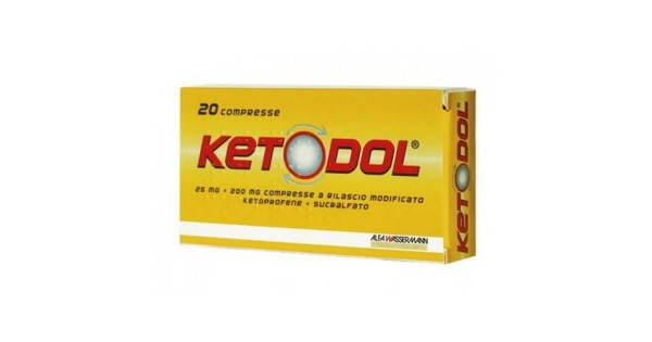 Ketodol 25 mg + 200 mg Antinfiammatorio Mal di Testa e Mal di Denti 20 ...